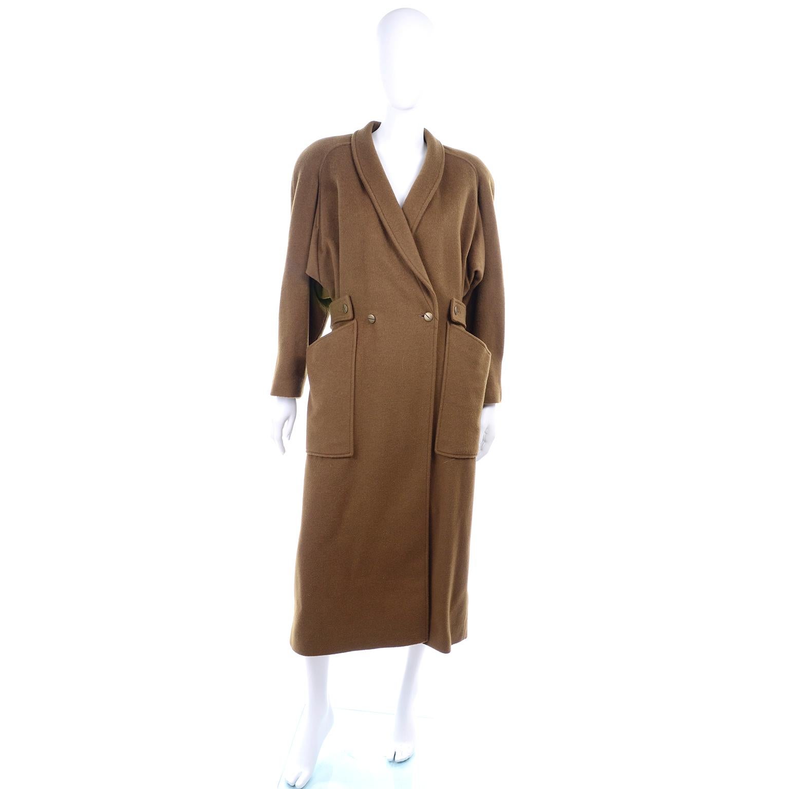 1980s Vintage Jean Claude Paris Vintage Dark Mustard Wool Oversized ...