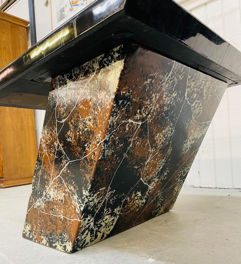 1980s Vintage Post Modern Italian Black Marble Side Tables For Sale at ...