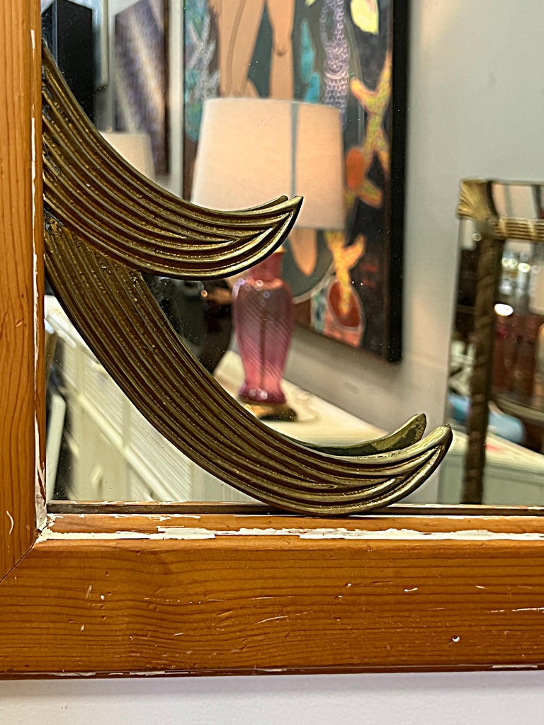 1980s Vintage Wall Mirror with Elephants, Manner of Sarreid For Sale at ...