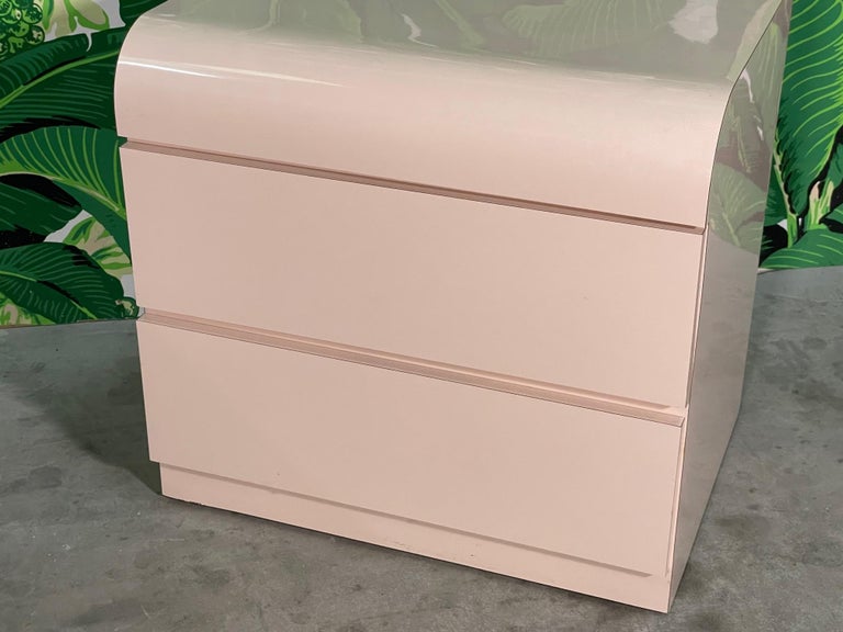 1980s, Waterfall Style Nightstand For Sale at 1stDibs