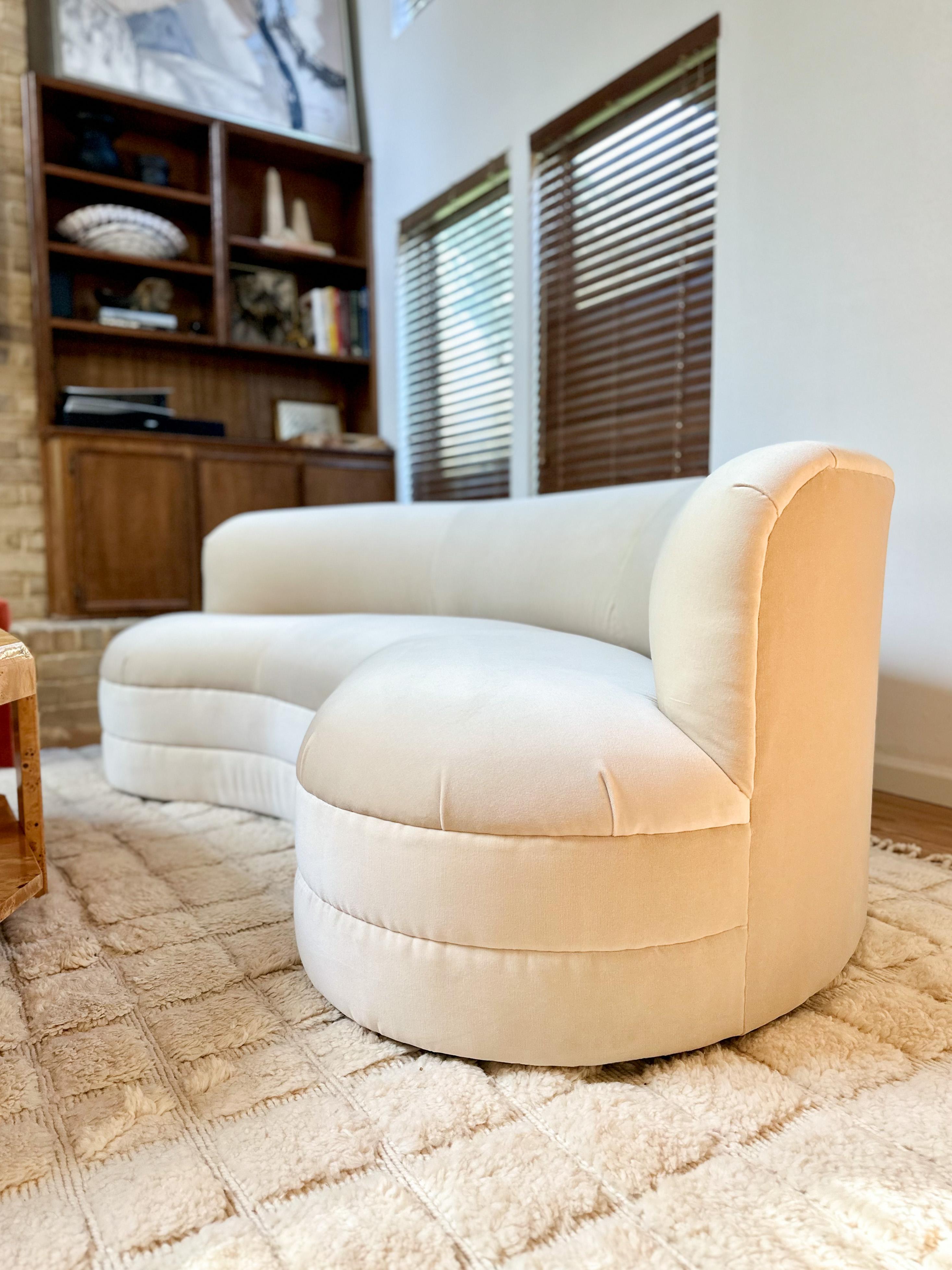 1980s Weiman Kidney-Shaped Sofas, a Pair For Sale at 1stDibs