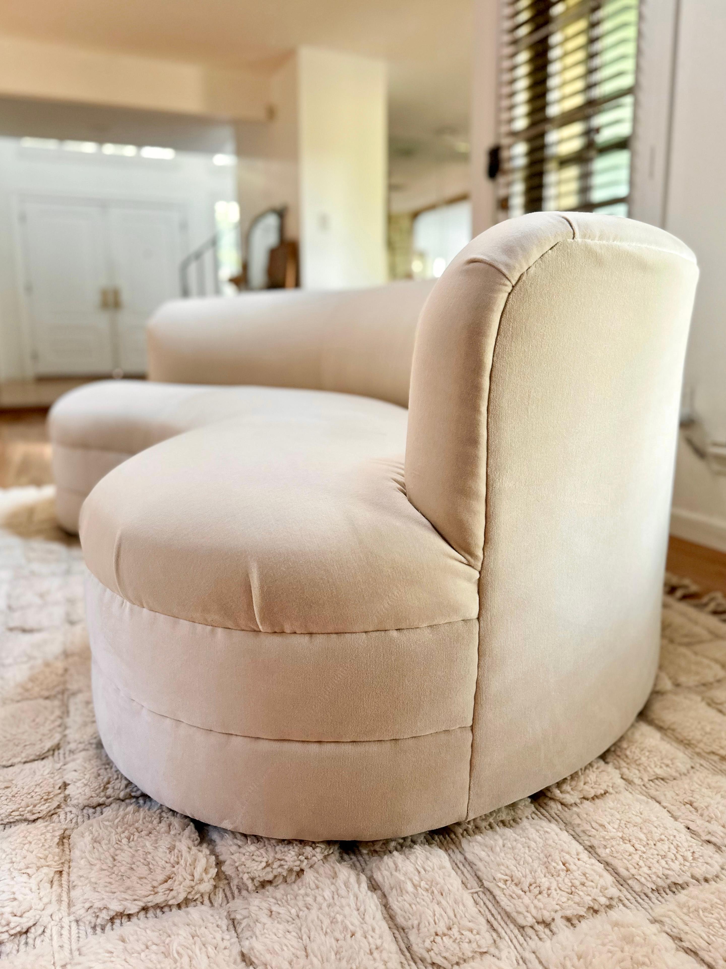 1980s Weiman Kidney-Shaped Sofas, a Pair For Sale at 1stDibs