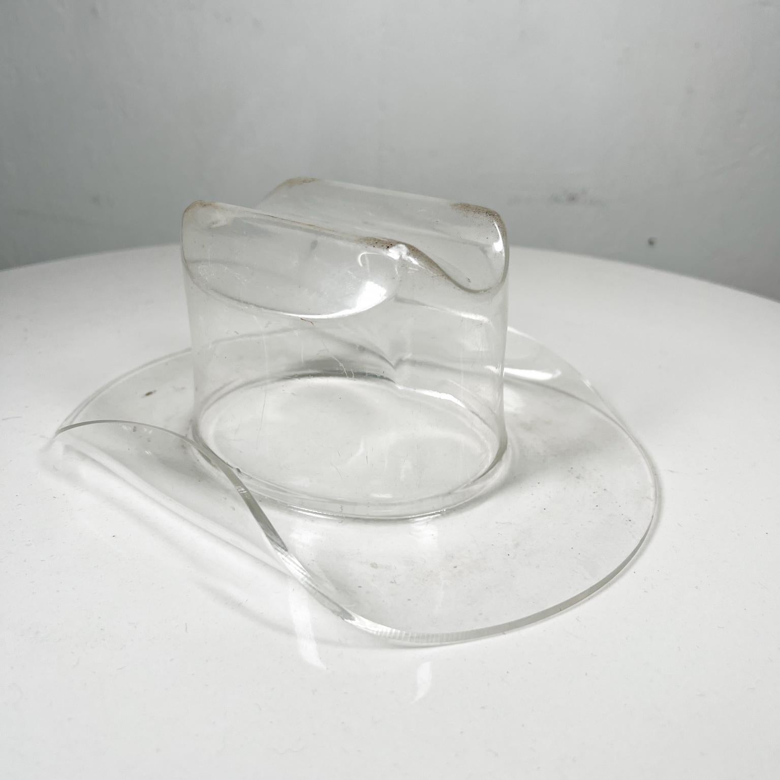 1980s Western Lucite Cowboy Hat Decorative Sculpture For Sale at 1stDibs