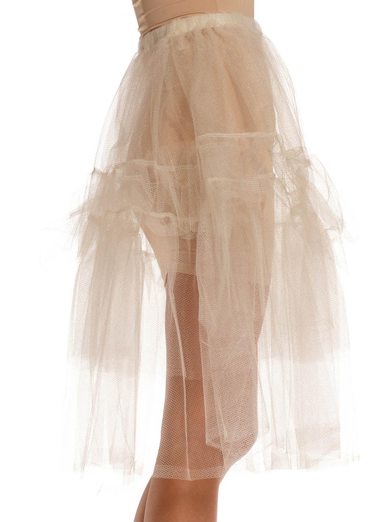 1980S White Tulle Tiered Tutu Skirt With Elastic Waistband For Sale at ...
