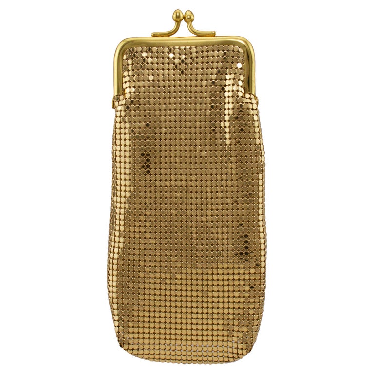 1980s Whiting and Davis Gold Mesh Glasses Case at 1stDibs
