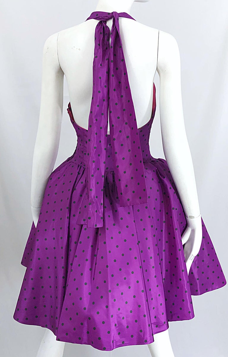 1980s Williwear Willi Smith Size 2/4 Purple Polka Dot Vintage 80s ...