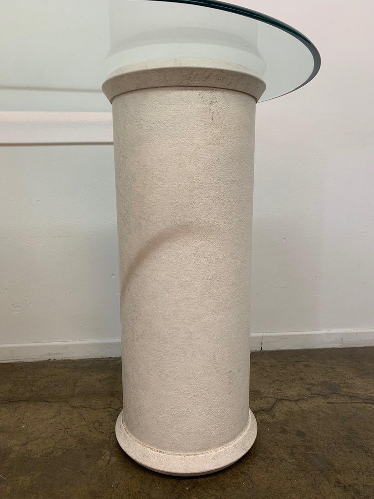 1980s, Wooden Plaster and Glass Desk by Lane For Sale at 1stDibs