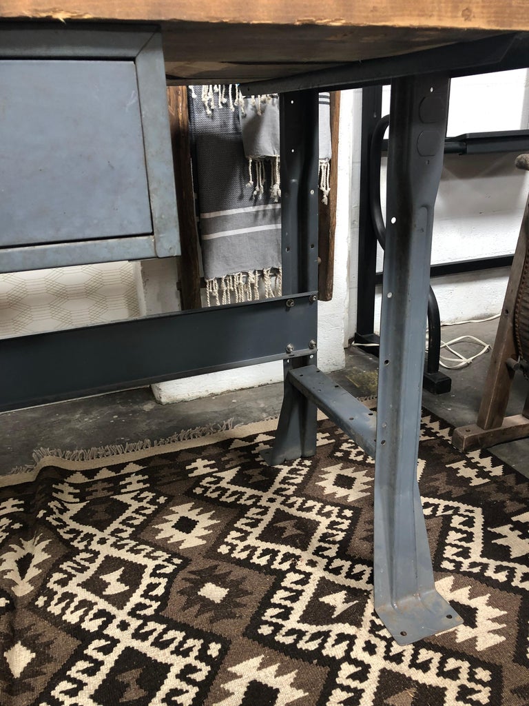Metal Work Table with Drawer at 1stDibs