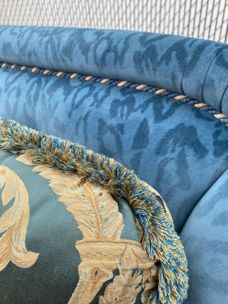 1980s Zanaboni Silk Velvet Leopard Tiger Sculptural Curved Sofa For ...