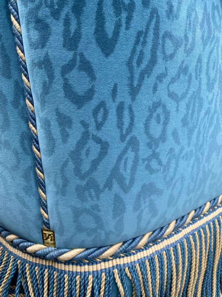 1980s Zanaboni Silk Velvet Leopard Tiger Sculptural Curved Sofa For ...