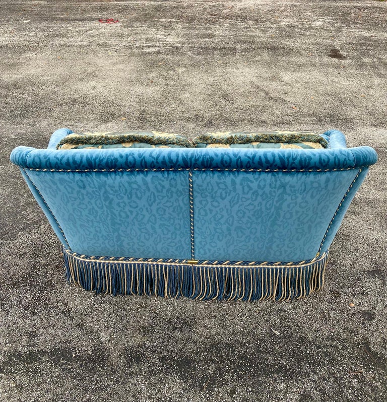 1980s Zanaboni Silk Velvet Leopard Tiger Sculptural Curved Sofa For ...