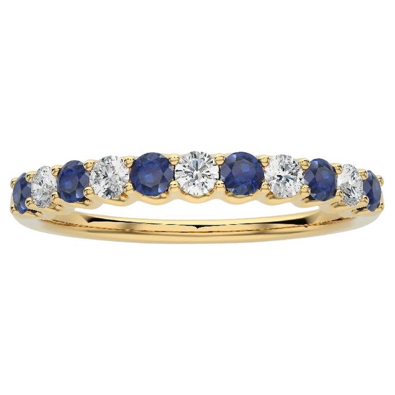 1981 Classic Collection Ring: 0.22ct Diamond and 0.36ct sapphire in 14K ...