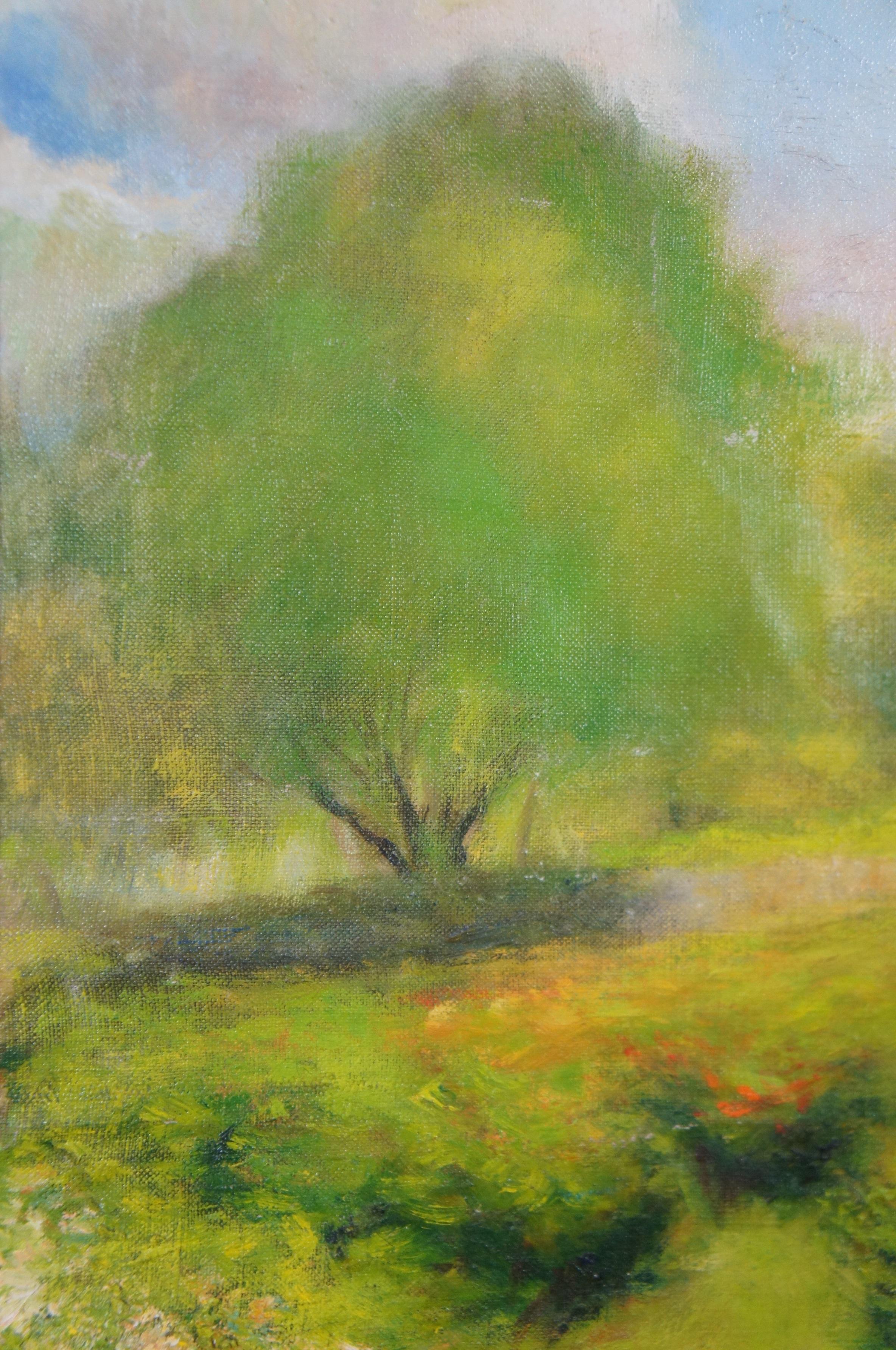 1982 Chun Hwa Hwang Impressionist Oil Landscape Painting on Canvas For ...