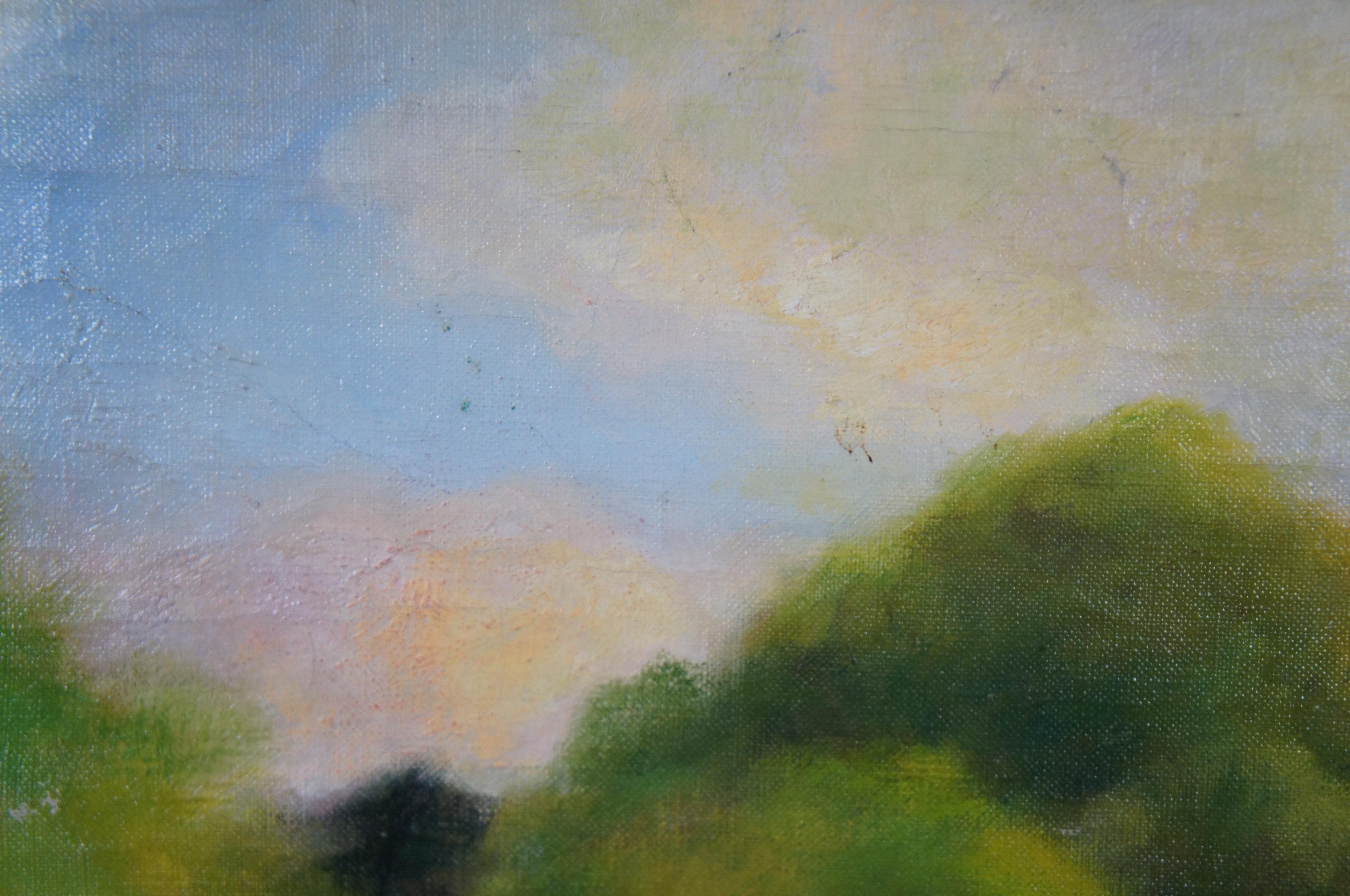 1982 Chun Hwa Hwang Impressionist Oil Landscape Painting on Canvas For ...