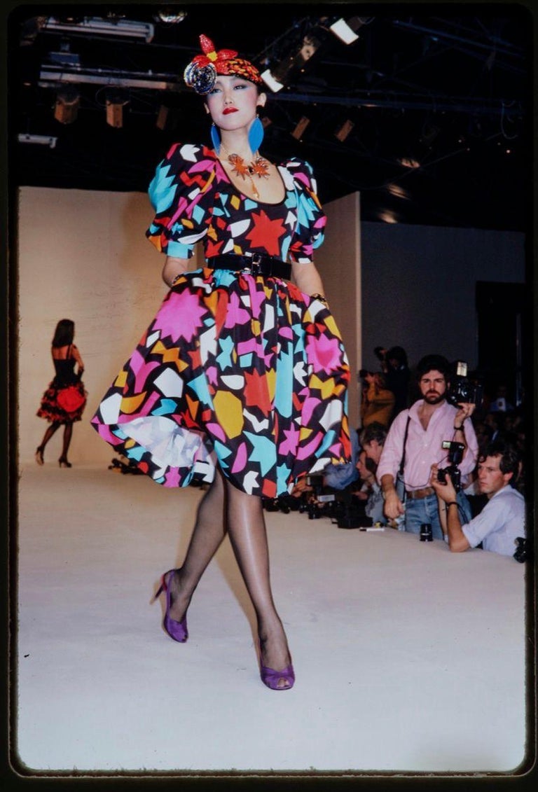 1983 YVES SAINT LAURENT "Hommage A Matisse" runway Dress at 1stDibs ...