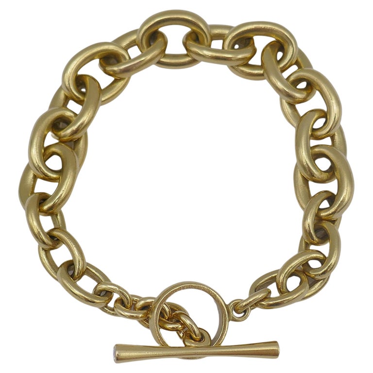 1984 Kieselstein-Cord Chain Bracelet Gold Diamond For Sale at 1stDibs