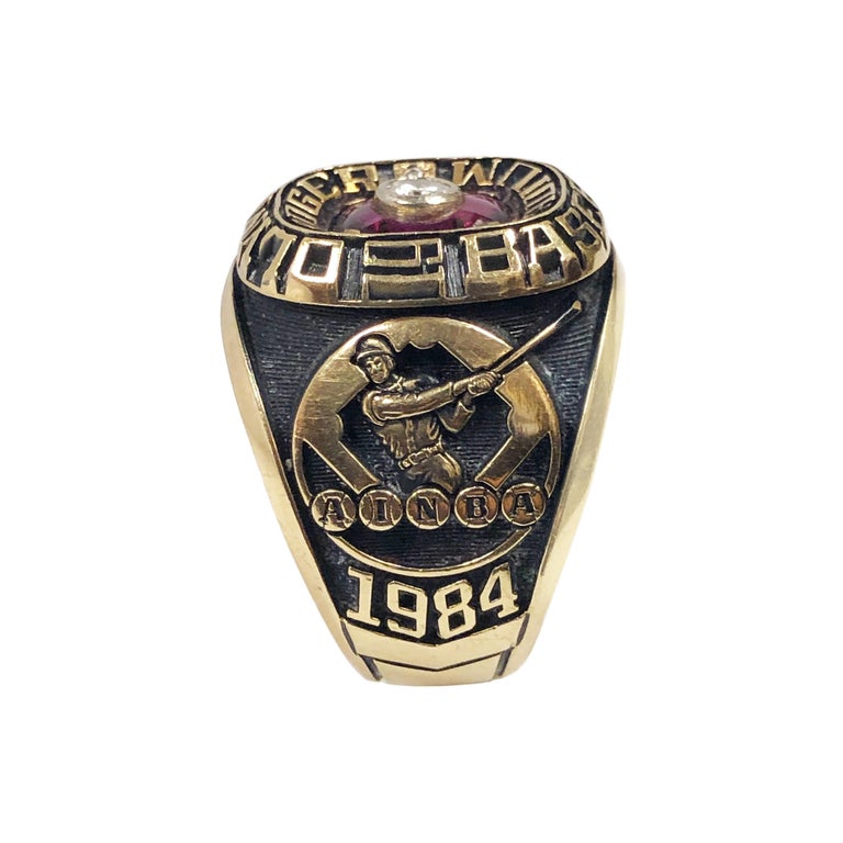 1984 Los Angeles Olympics Championship Gold Baseball Ring at 1stDibs