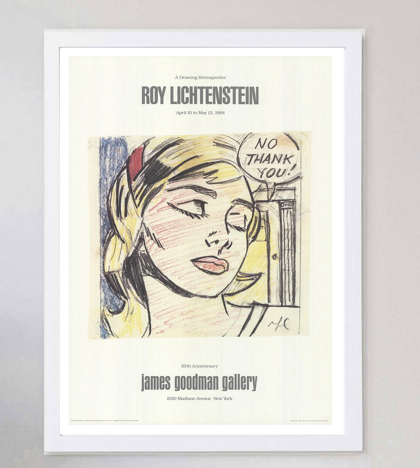1984 Roy Lichtenstein - Jane Goodman Gallery Original Vintage Poster at ...
