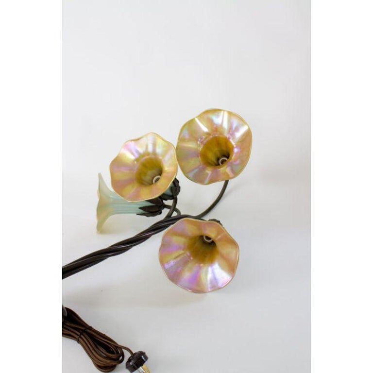 1985 John Cook Lily Lamp For Sale at 1stDibs