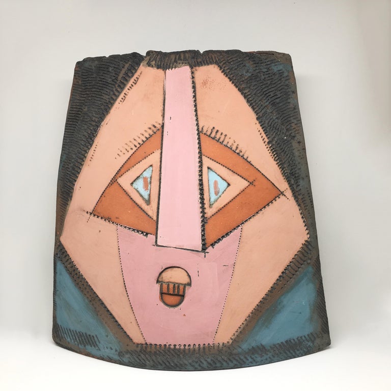 1986, Artist Signed Double Face Cubist Vase For Sale at 1stDibs