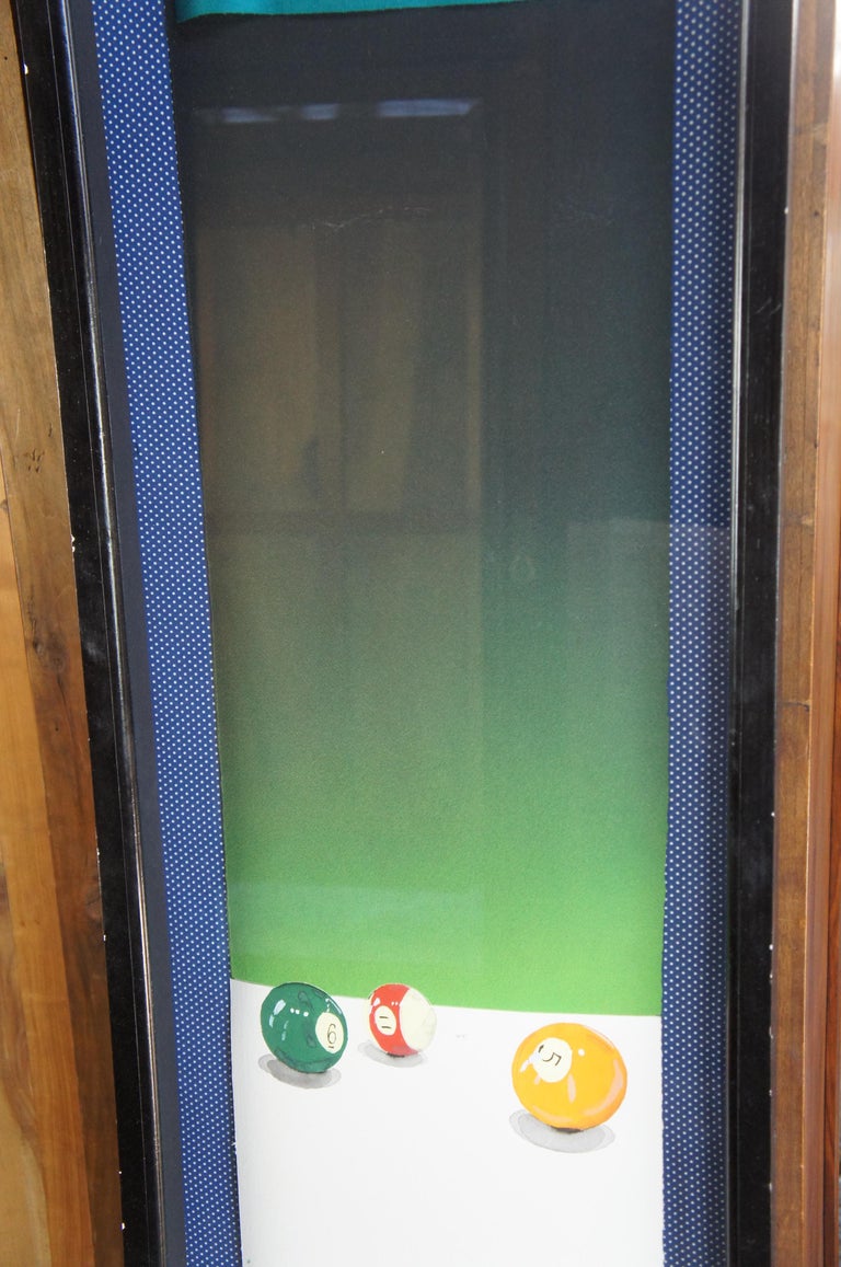 1986 Mixed-Media Untitled Work by Dike Blair POOL Table Watercolor ...