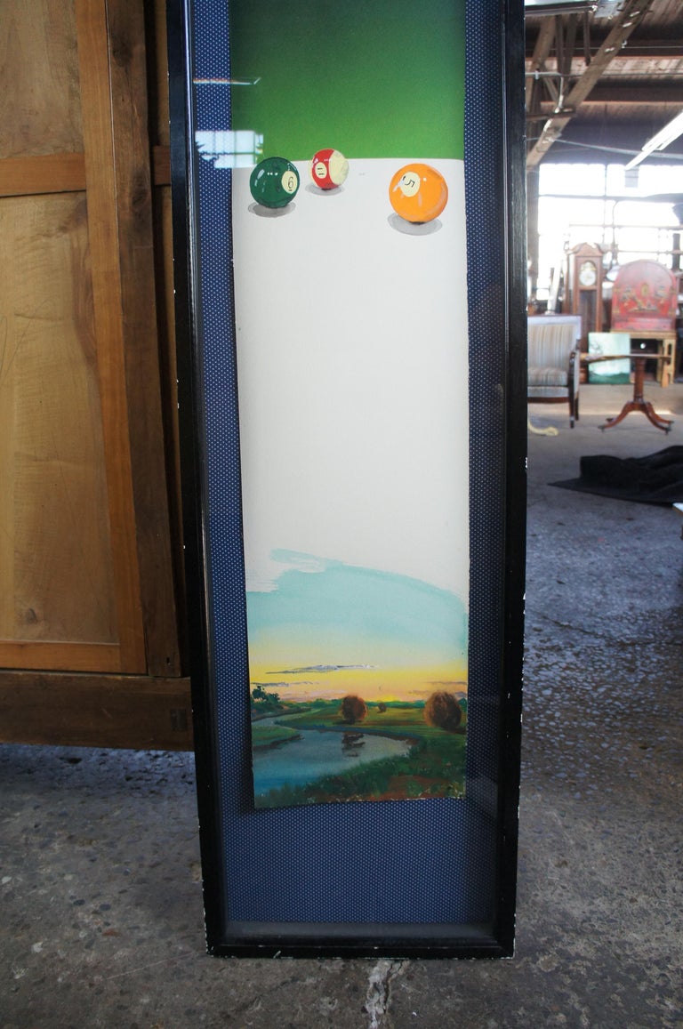 1986 Mixed-Media Untitled Work by Dike Blair POOL Table Watercolor ...