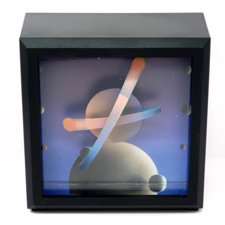 1987 Postmodern Desk Clock by Douglas Chalk for Clever Clocks For Sale ...