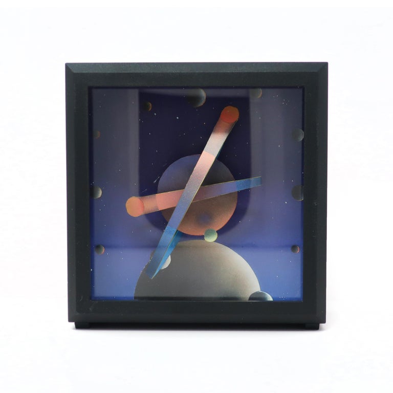 1987 Postmodern Desk Clock by Douglas Chalk for Clever Clocks For Sale ...