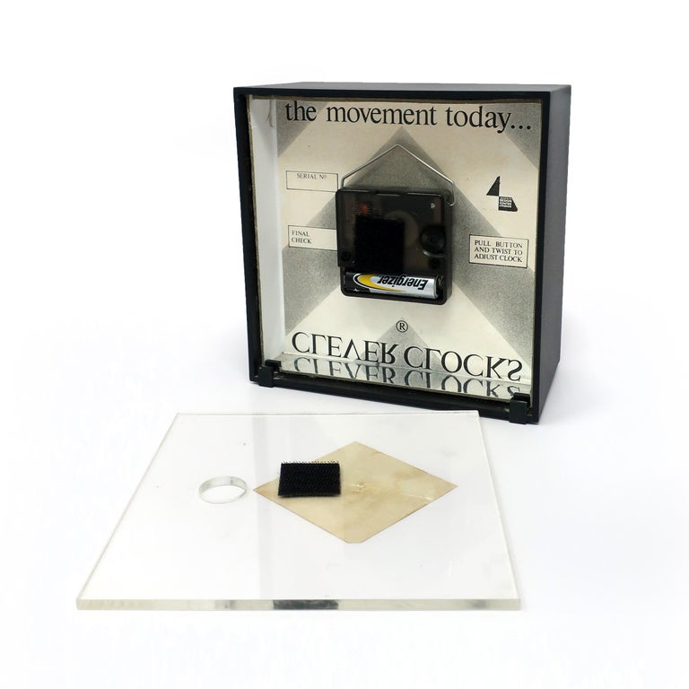 1987 Postmodern Desk Clock by Douglas Chalk for Clever Clocks For Sale ...
