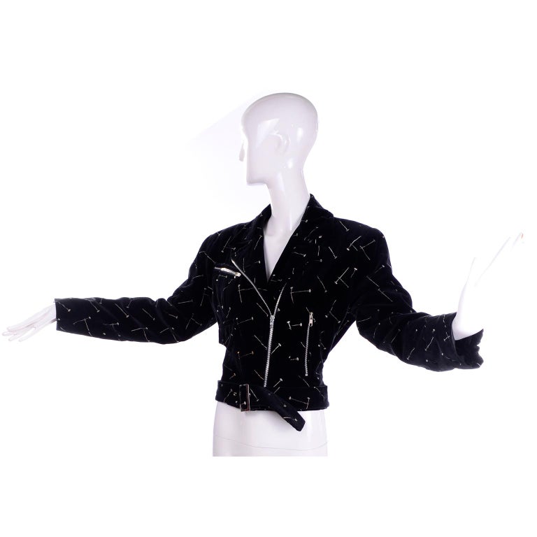 1988 Avant Garde Patrick Kelly Paris Vintage Black Jacket w Gold and ...