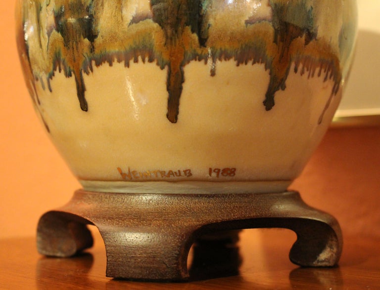 1988 Ed Weintraub Pottery Lamp For Sale at 1stDibs