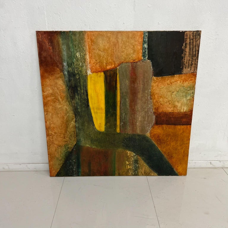 1988 Abstract Art Cubist Original Painting Oil on Canvas C. Martin ...