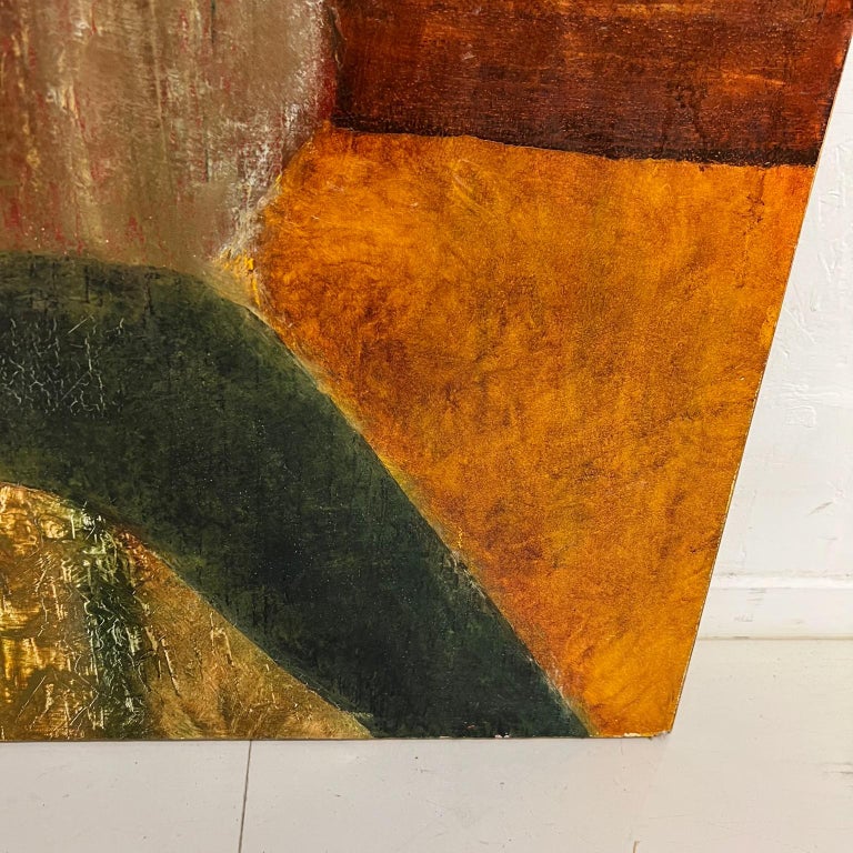 1988 Abstract Art Cubist Original Painting Oil on Canvas C. Martin ...