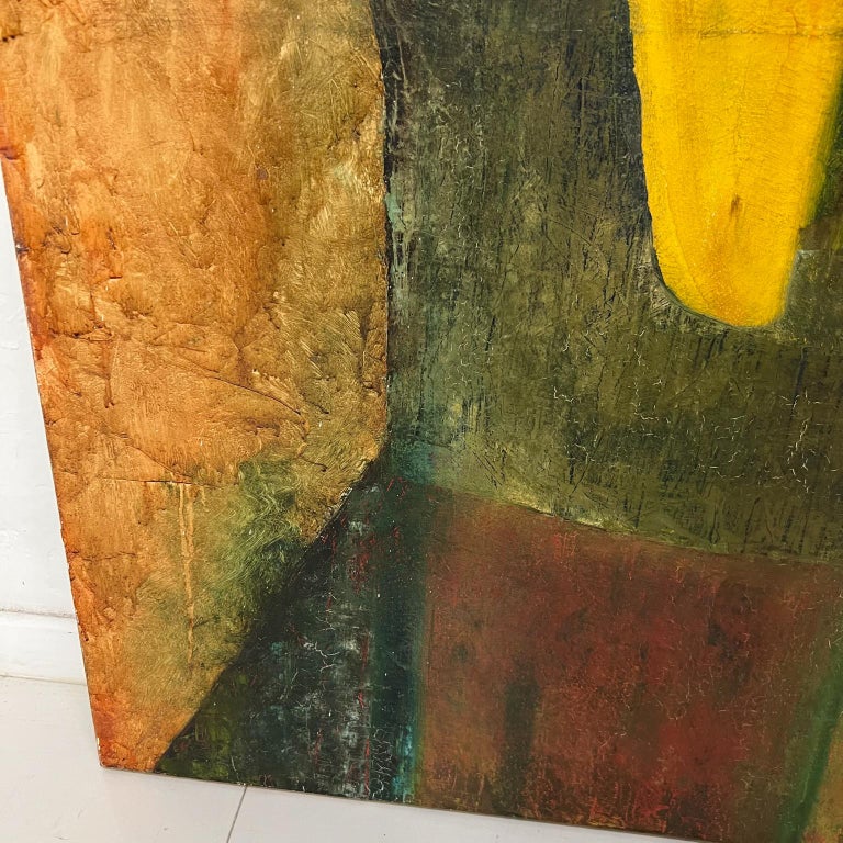 1988 Abstract Art Cubist Original Painting Oil on Canvas C. Martin ...