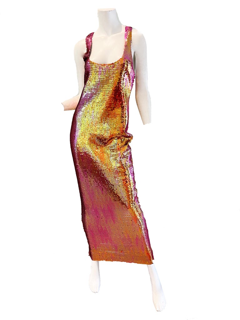 1988 Stephen Sprouse Sequin Gown For Sale at 1stDibs
