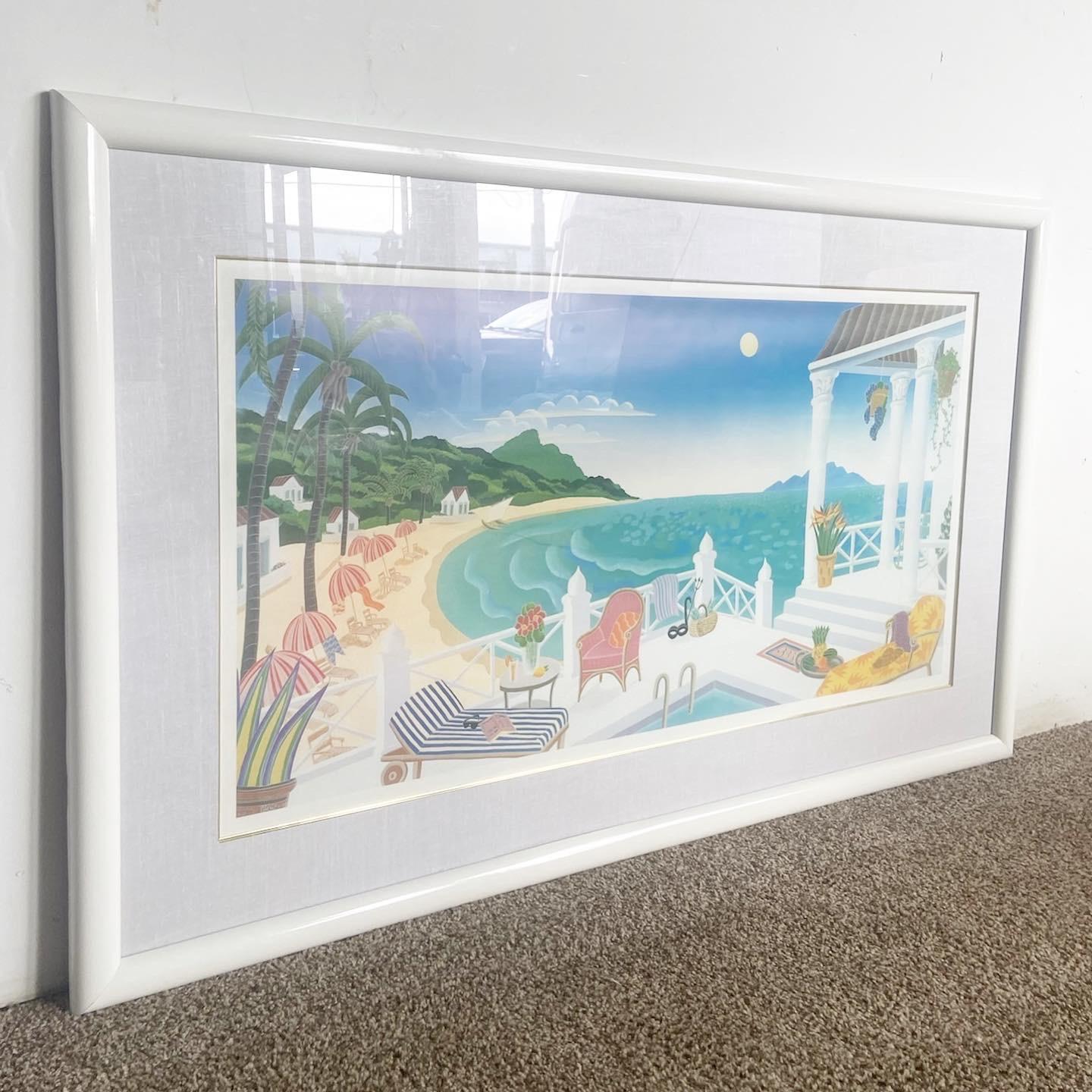 1988 Thomas McKnight "Crescent Bay" on Paper Print For Sale at 1stDibs
