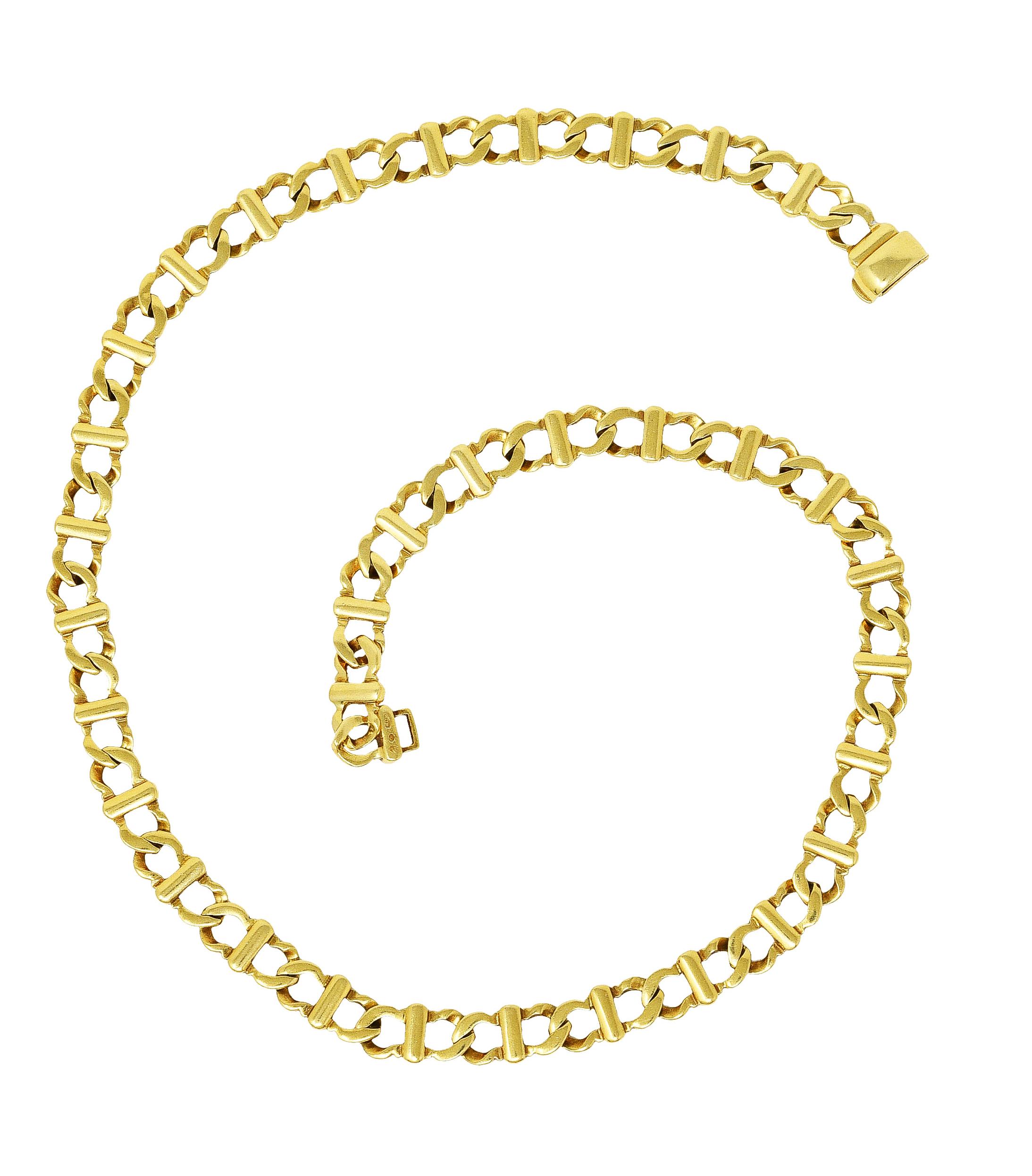 1989 Cartier 18 Karat Yellow Gold Mariner Chain Link Necklace For Sale ...