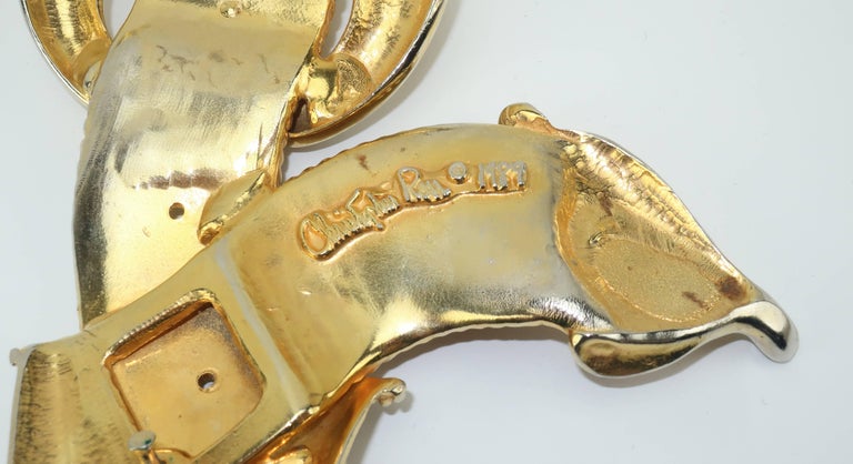 1989 Christopher Ross Large Looped Buckle and Belt at 1stDibs
