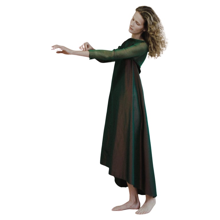 1989 Geoffrey Beene Silk Evening Gown For Sale at 1stDibs
