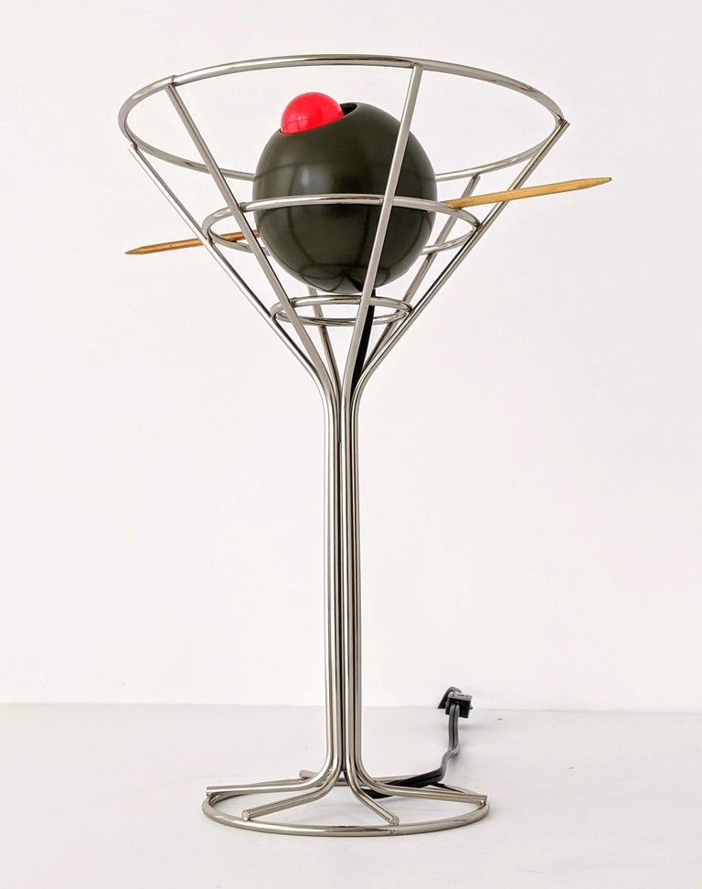 1990 Lighted Sculptural Martini Glass, USA For Sale at 1stDibs ...