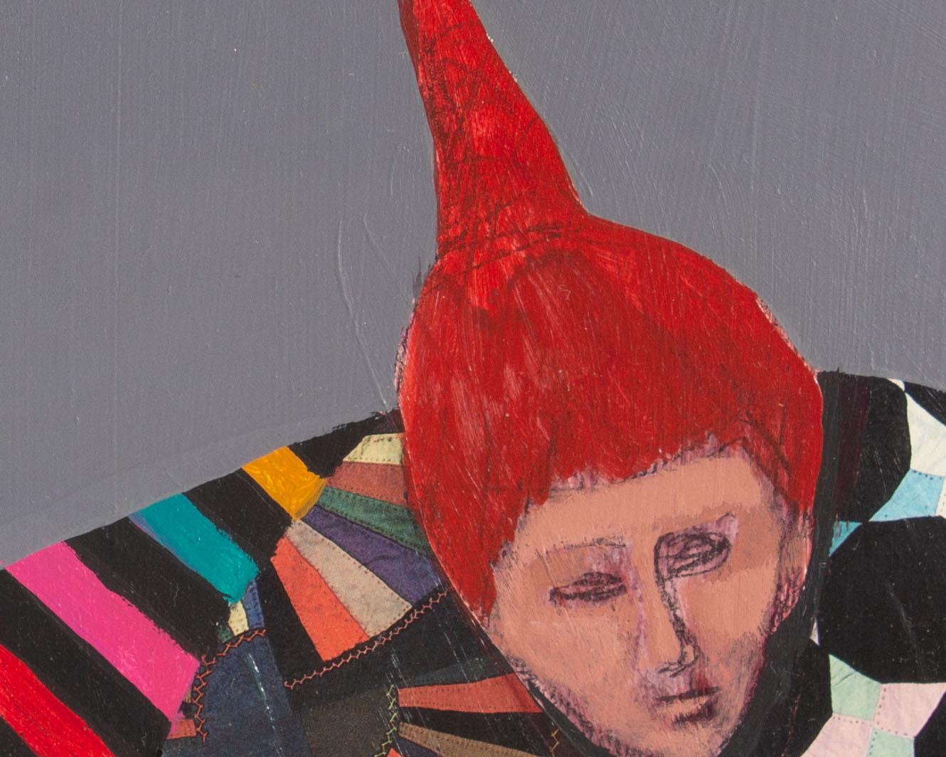 1990 “My Life as a Child” Abstract Mixed Media Painting Signed by ...