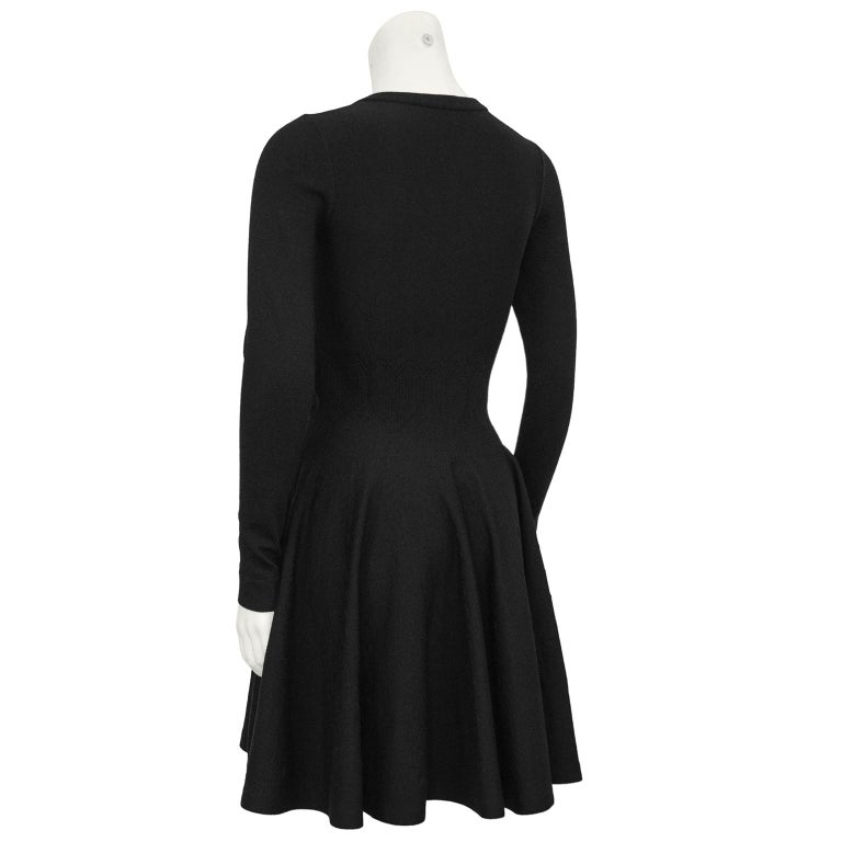 1990s Alaia Black Knit Skater Dress For Sale at 1stDibs