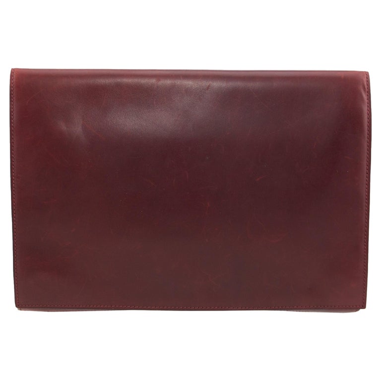 1990s Alaïa Maroon Leather Portfolio For Sale at 1stDibs