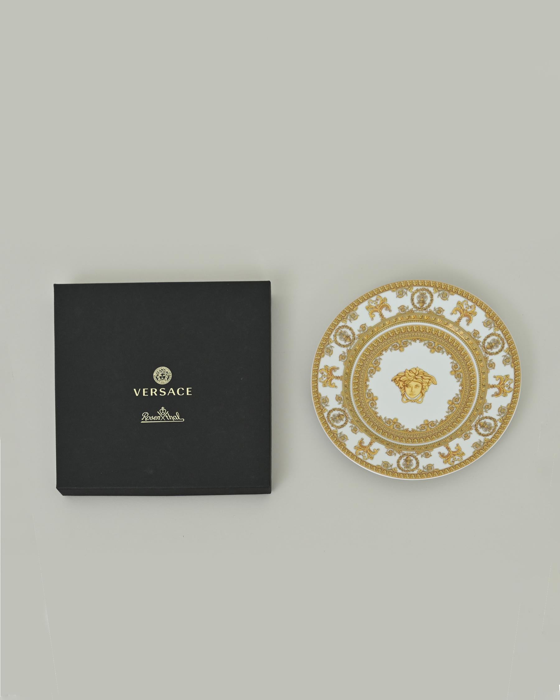 1990s Baroque Bianco Plate by VERSACE for Rosenthal NOS New in Box at ...