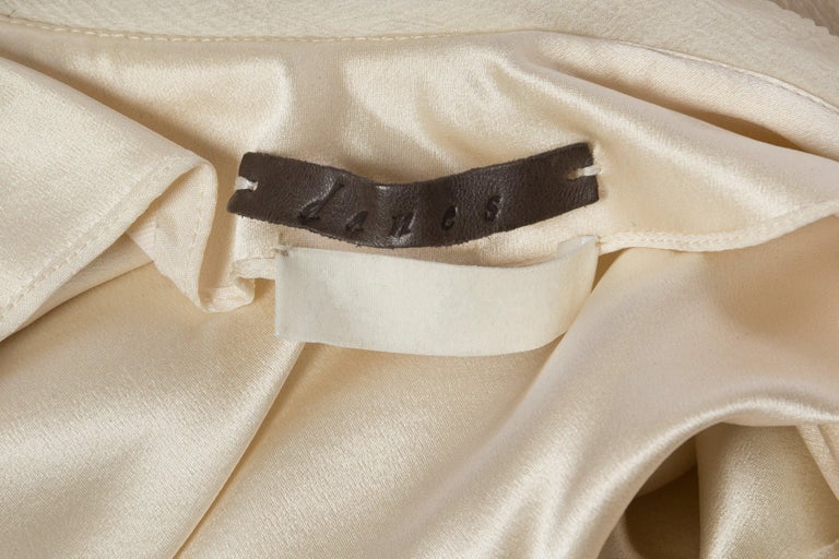 1990S DANES Ivory Silk Chiffon Bias Cut Backless 1930S Style Gown at ...