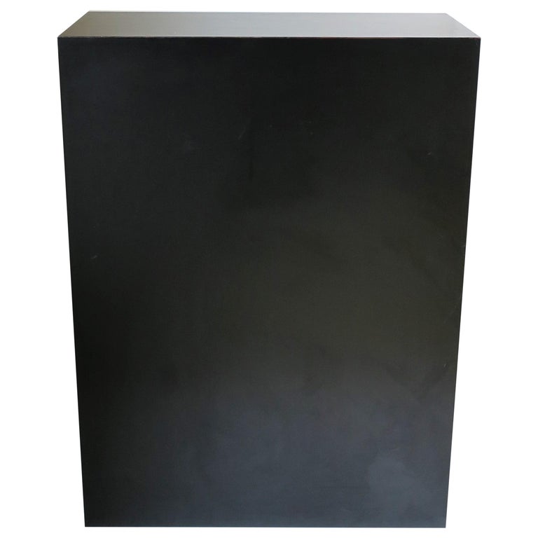Black Matte Laminate Pedestal Column Stand, 1990s at 1stDibs