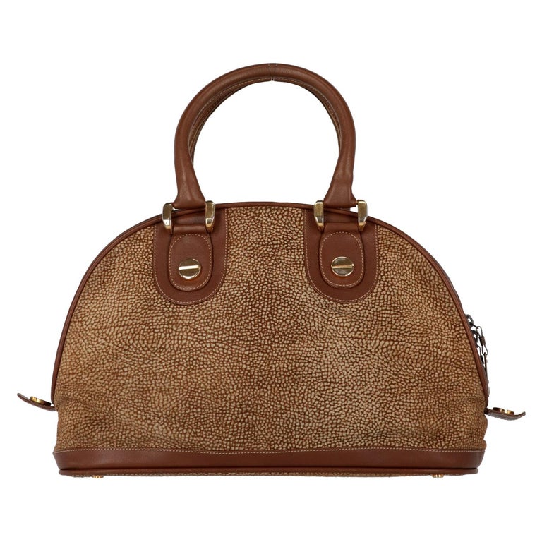 1990s Borbonese Suede Handbag For Sale at 1stDibs