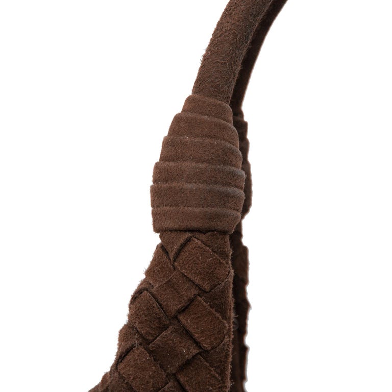 1990s Bottega Venetta Brown Suede Intrecciato Hobo Bag at 1stDibs ...