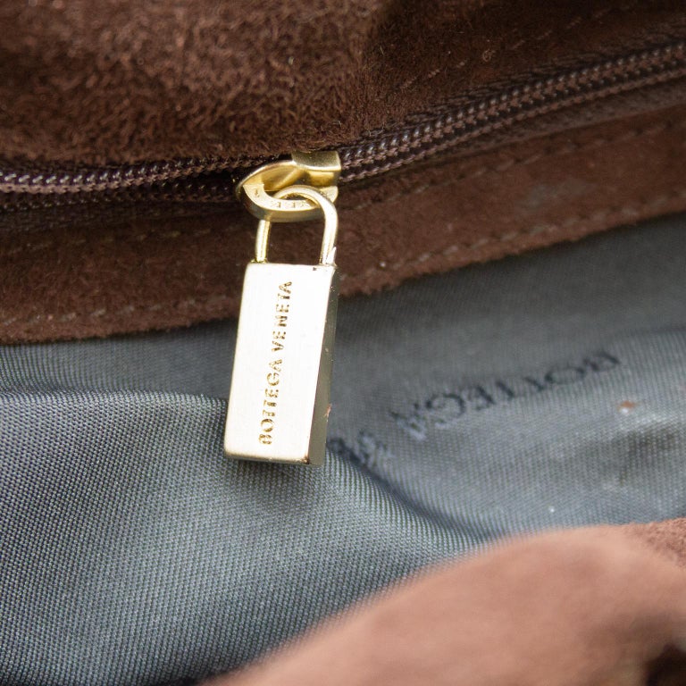 1990s Bottega Venetta Brown Suede Intrecciato Hobo Bag at 1stDibs ...