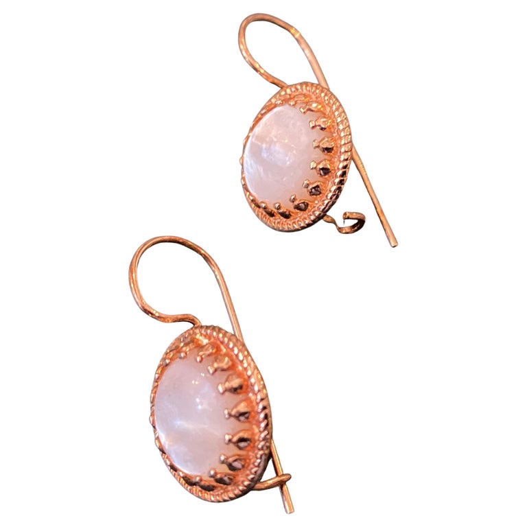 1990s Bronze and Mother Pearl Italian Earrings by Anomis For Sale at ...